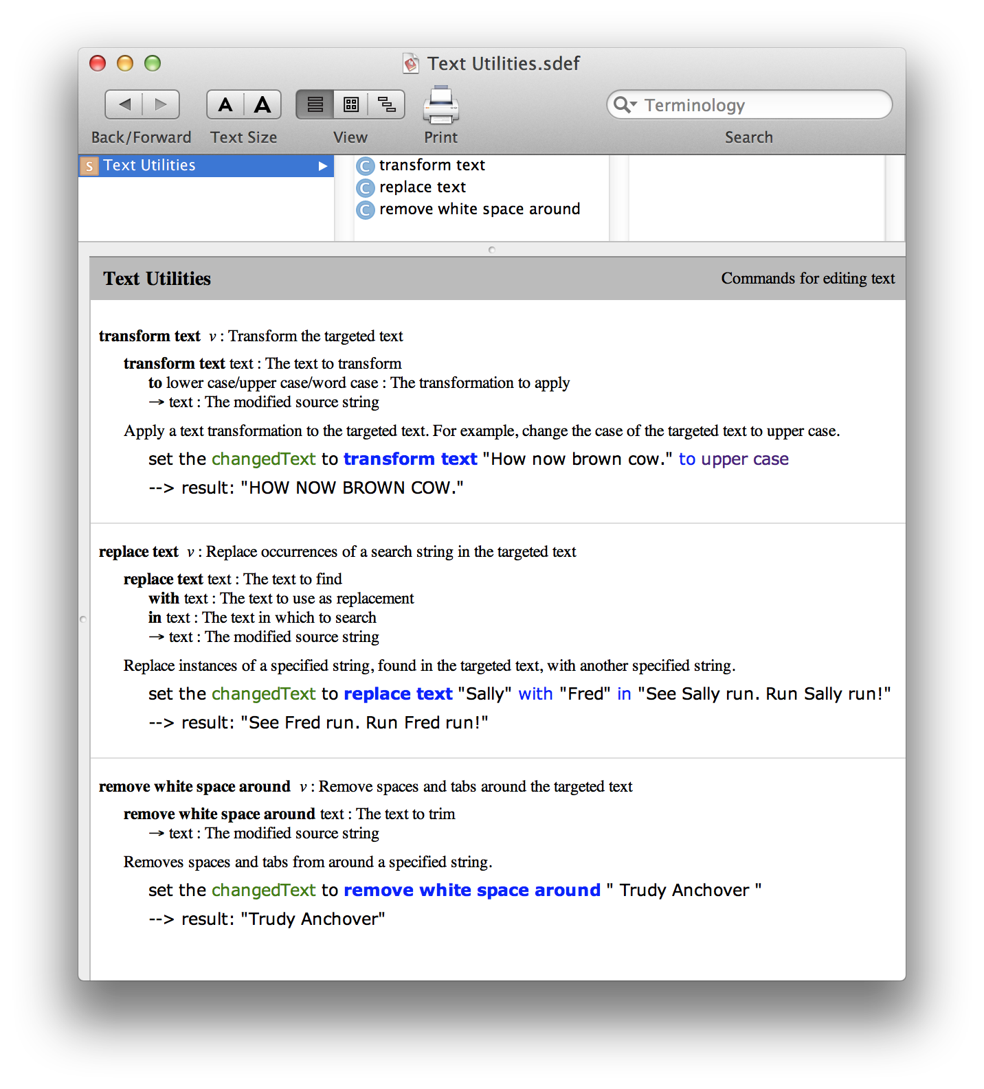 AppleScript Libraries: Libraries with Terminology