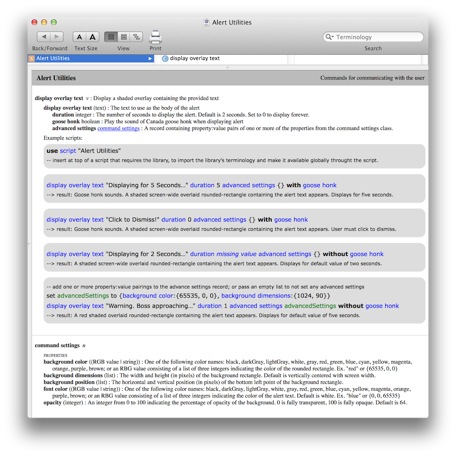 AppleScript Libraries: Examples